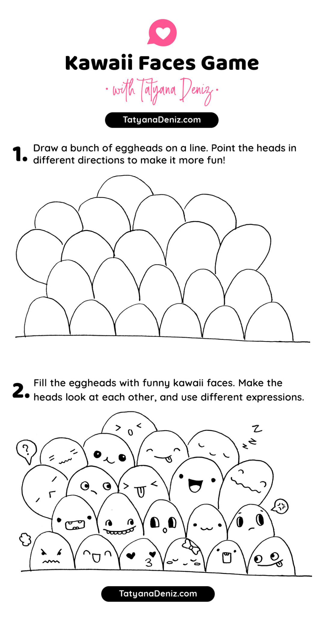 How to Draw Kawaii Faces and Expressions