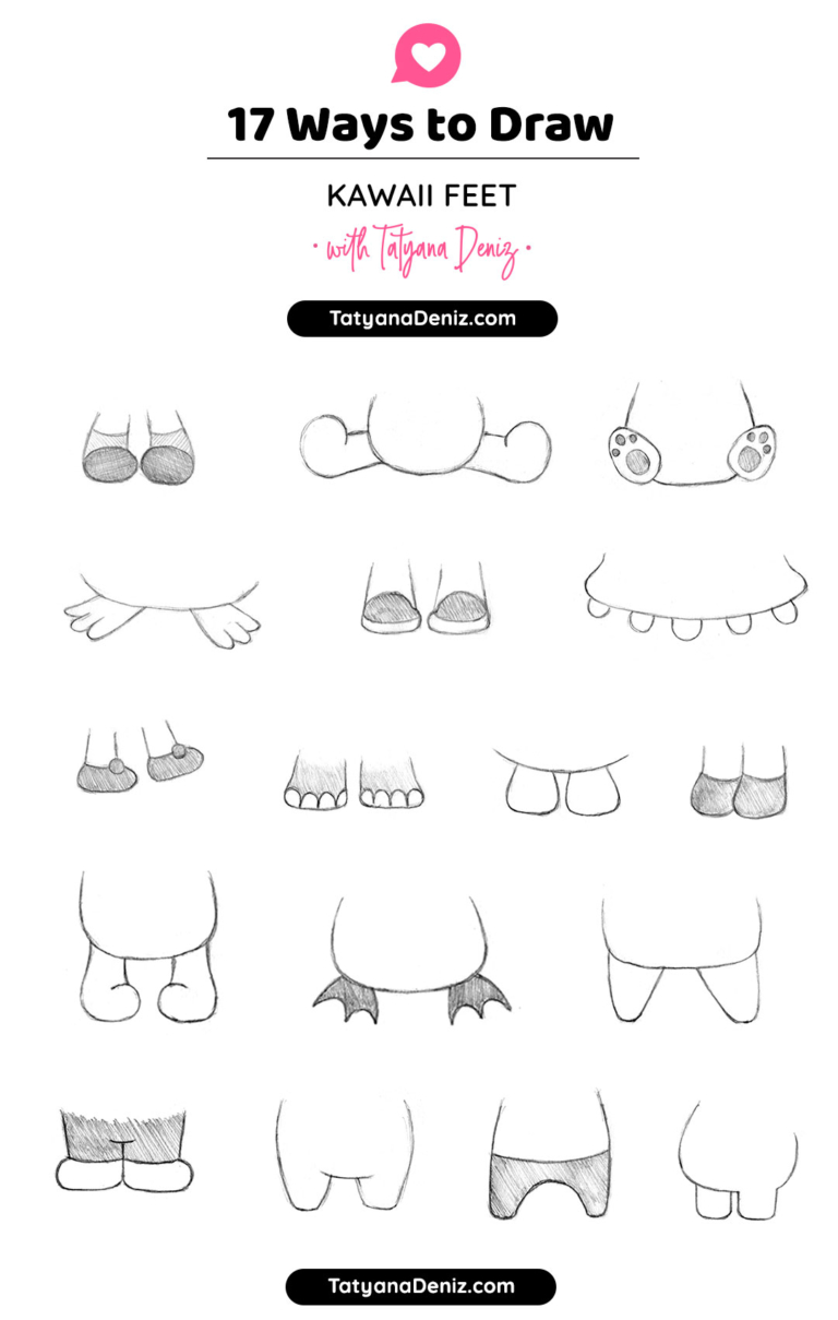 How to Draw Kawaii Hands and Feet