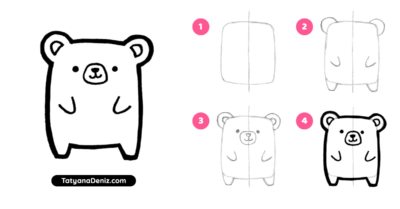How to Draw Kawaii Animals: 4 Easy Step-by-step Tutorials
