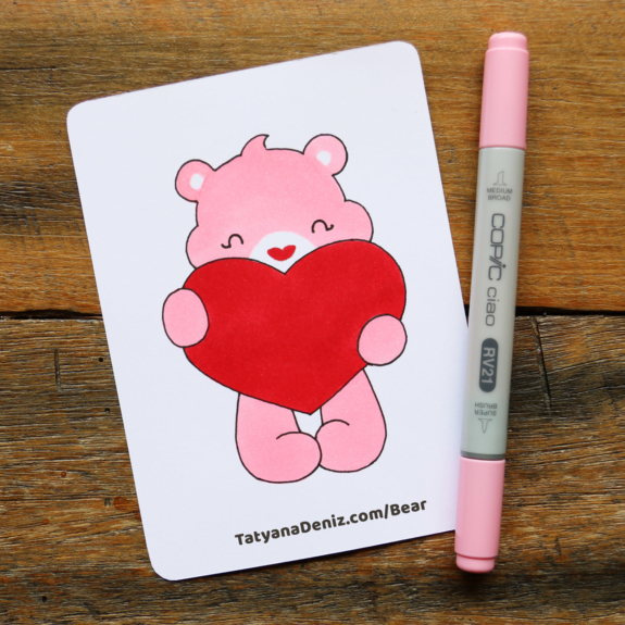 Let's Draw a Cute Valentine's Day Bear: Step-by-step Drawing Tutorial