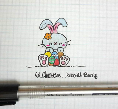 How to Draw Cute Easter Bunny | Guided Drawing Video Tutorial