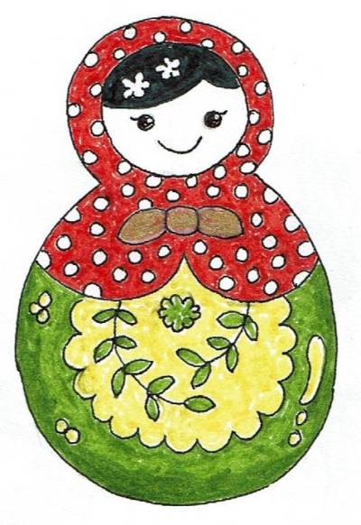 Learn to draw a loveable Russian matryoshka doll in 4 easy steps.