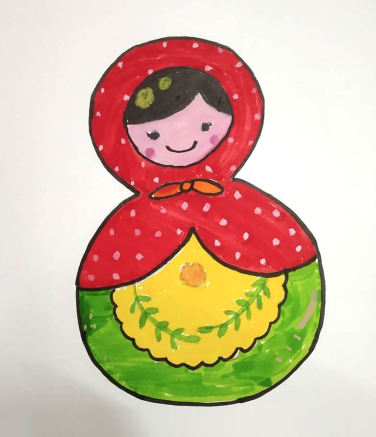 Learn to draw a loveable Russian matryoshka doll in 4 easy steps.