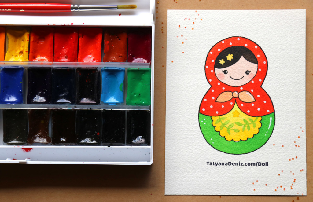 Learn to draw a loveable Russian matryoshka doll in 4 easy steps.