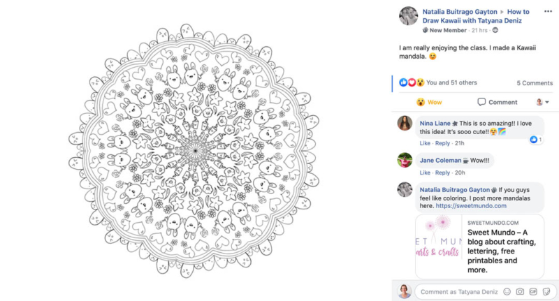 Student gallery of drawings based on tutorials by Tatyana Deniz