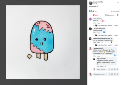 How to Draw Cute Cartoon Popsicle with a Face Step-by-step