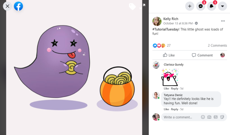 How to draw a cute Halloween ghost drawing tutorial