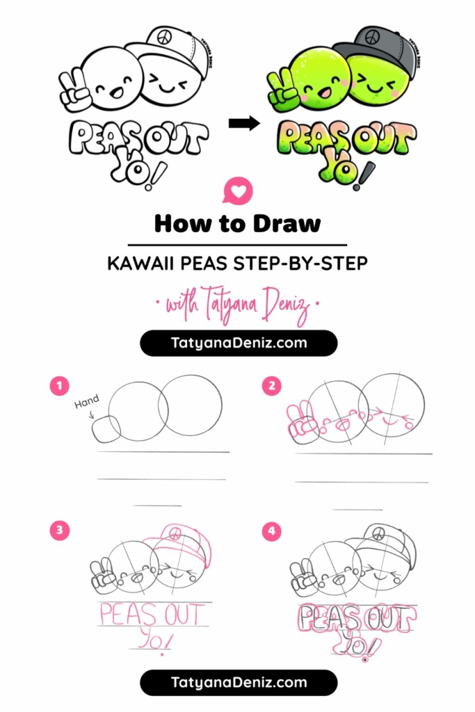 How To Draw Kawaii Pun in Graffiti Style in Procreate Step by Step