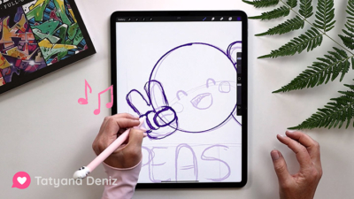 How To Draw Kawaii Pun in Graffiti Style in Procreate Step by Step