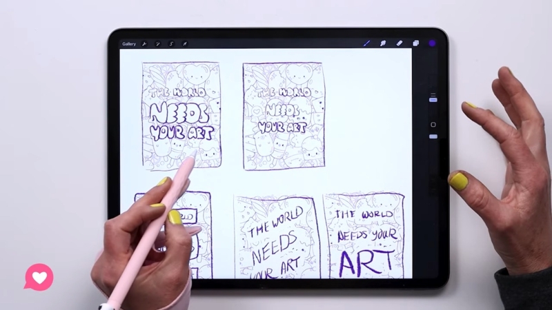 Create a FULL PAGE Doodle in Procreate: Step-by-step Tutorial