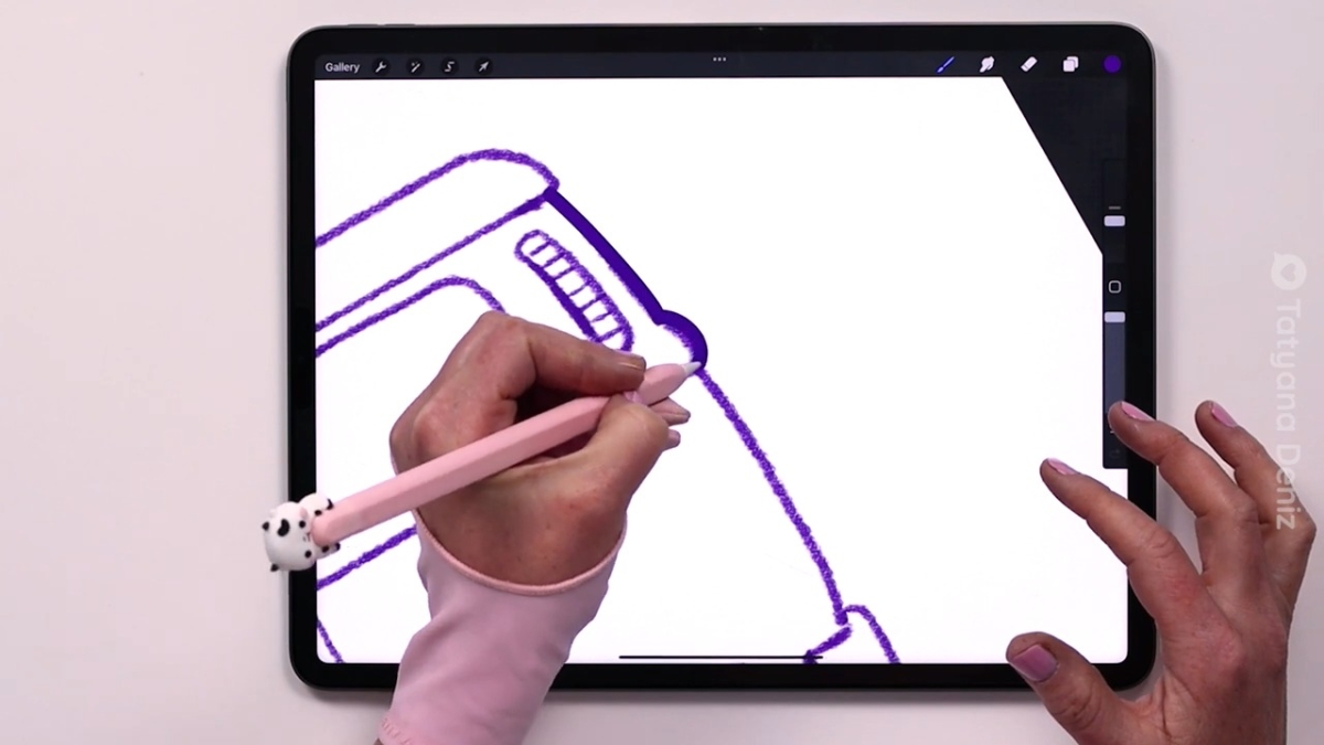 How to Trace a Photo in Procreate and Vector Style Line Drawing