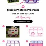 How to Trace a Photo in Procreate and Vector Style Line Drawing